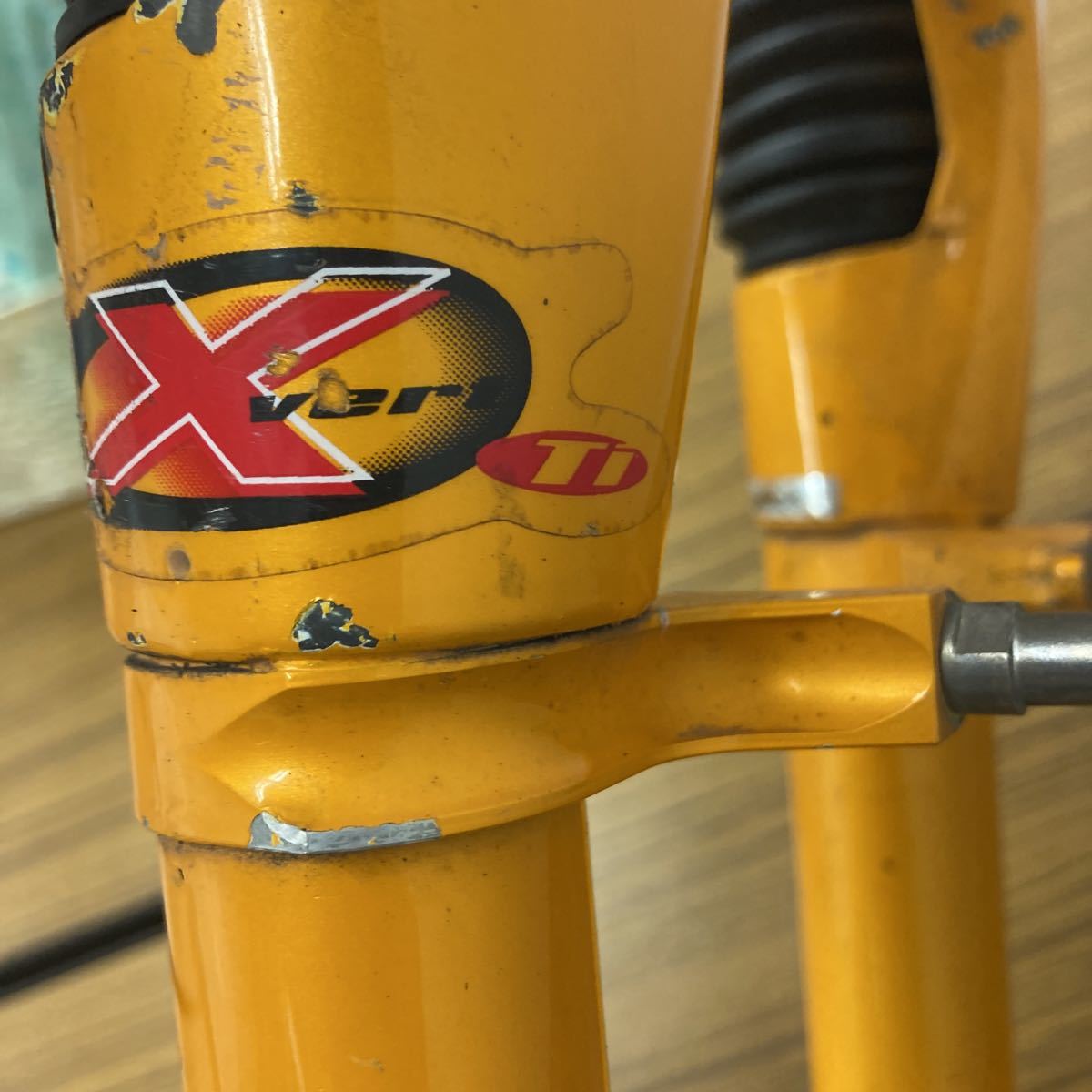 MANITOU X vert Ti カーボン 20×110 ダブルクラウン Vブレーキ ディスクブレーキ ANSWER チタンスプリング 検 ...