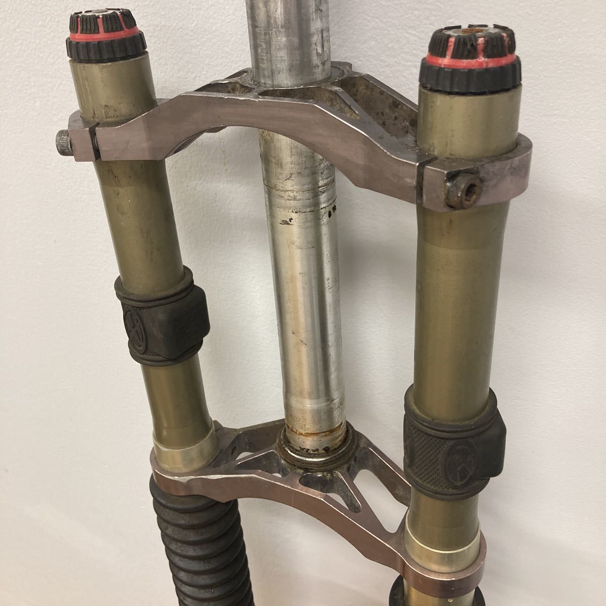 MANITOU X vert Ti カーボン 20×110 ダブルクラウン Vブレーキ ディスクブレーキ ANSWER チタンスプリング 検 ...