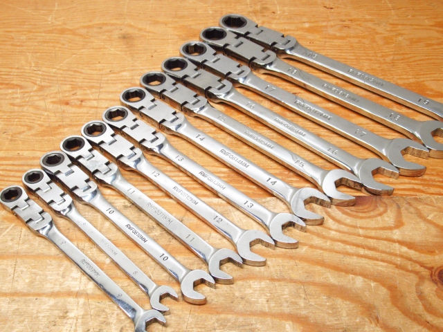 MAC TOOLS マックツールズ ラチェット ギア コンビネーション レンチ 12本 19mm-8mm RWFQ619MM-RWFQ68MM ...