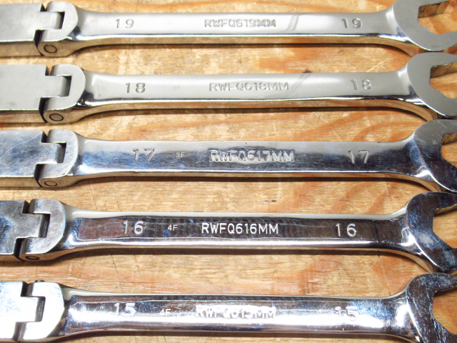 MAC TOOLS マックツールズ ラチェット ギア コンビネーション レンチ 12本 19mm-8mm RWFQ619MM-RWFQ68MM ...