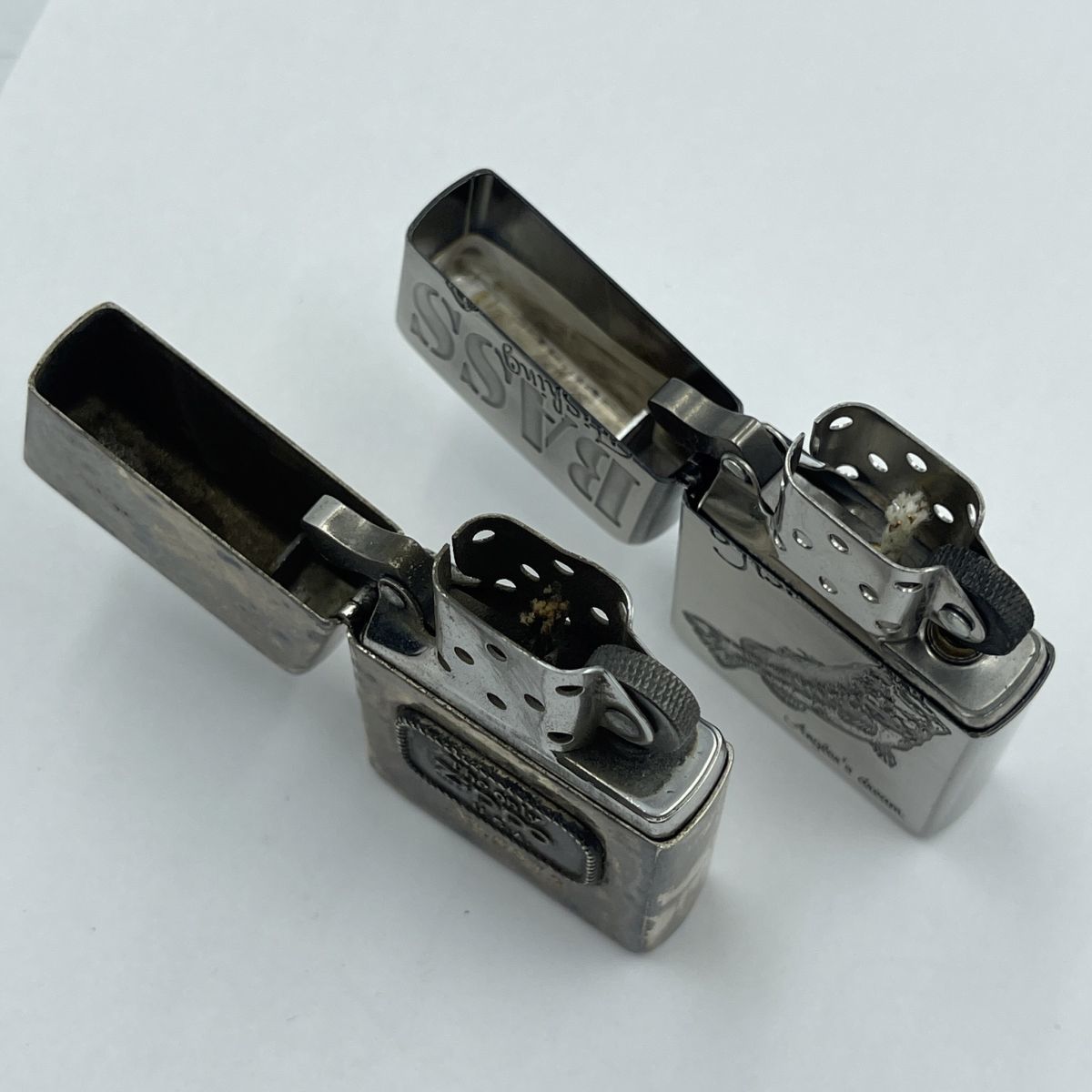 F895-U13-1902 Zippo ジッポ ライター5点セット PLATINUMCOATING/No.0812/World Famous Since1932/BASS Fishing ...