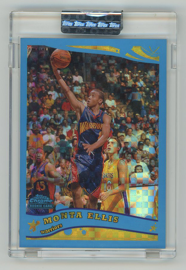 Monta Ellis 2005-06 Topps Chrome Rookie RC Blue Xfractor Refractor ルーキー ...