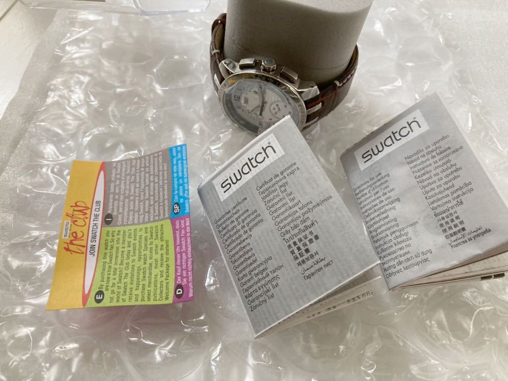 SWATCH スウォッチ レトログラード YRS403 Cold Hour ゴールドアワー 電池切れ 動作未確認ジャンク扱い ...