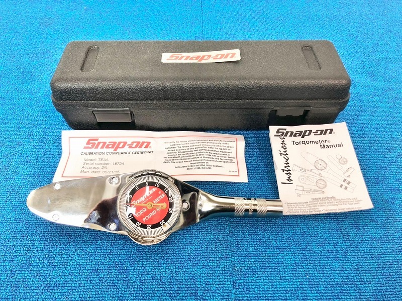 Snap-on/スナップオン トルクメーター TE3A 差込角1/4インチ 30インチ/ポンド 工具 レンチ U.S.規格 60 BD1AK-W(トルクレンチ)｜売買されたオークション情報 ...