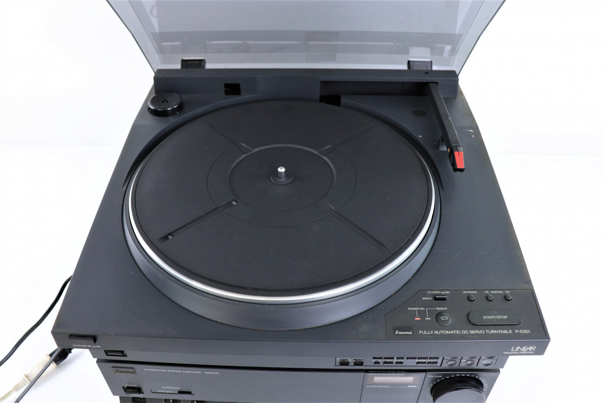 通電OK Sansui P-E301 レコードプレーヤー/ 700CD-R用 チューナー/ アンプ/CDプレーヤー 山水 サンスイ オーディオ機器 音楽 003FSFZ52(システムコンポ ...
