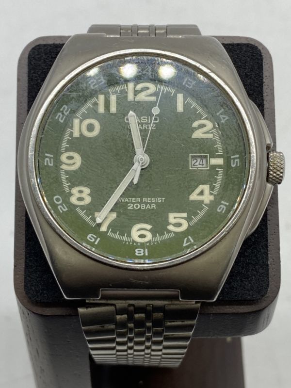 0403-1512S⑬1846 CASIO カシオ MAR-101 メンズ 腕時計 デイト グリーン文字盤 クォーツ(その他)｜売買されたオークション情報、yahooの商品情報をアーカイブ公開 ...