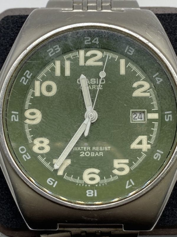0403-1512S⑬1846 CASIO カシオ MAR-101 メンズ 腕時計 デイト グリーン文字盤 クォーツ(その他)｜売買されたオークション情報、yahooの商品情報をアーカイブ公開 ...