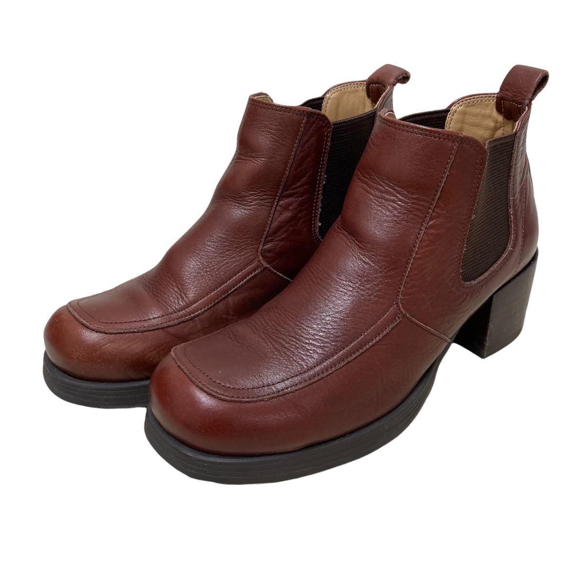 U'397 あしながおじさん レディース サイドゴアブーツ ショートブーツ 23cm ブラウン レザー 日本製(23.0cm)｜売買されたオークション情報、yahooの商品情報をアーカイブ公開 ...