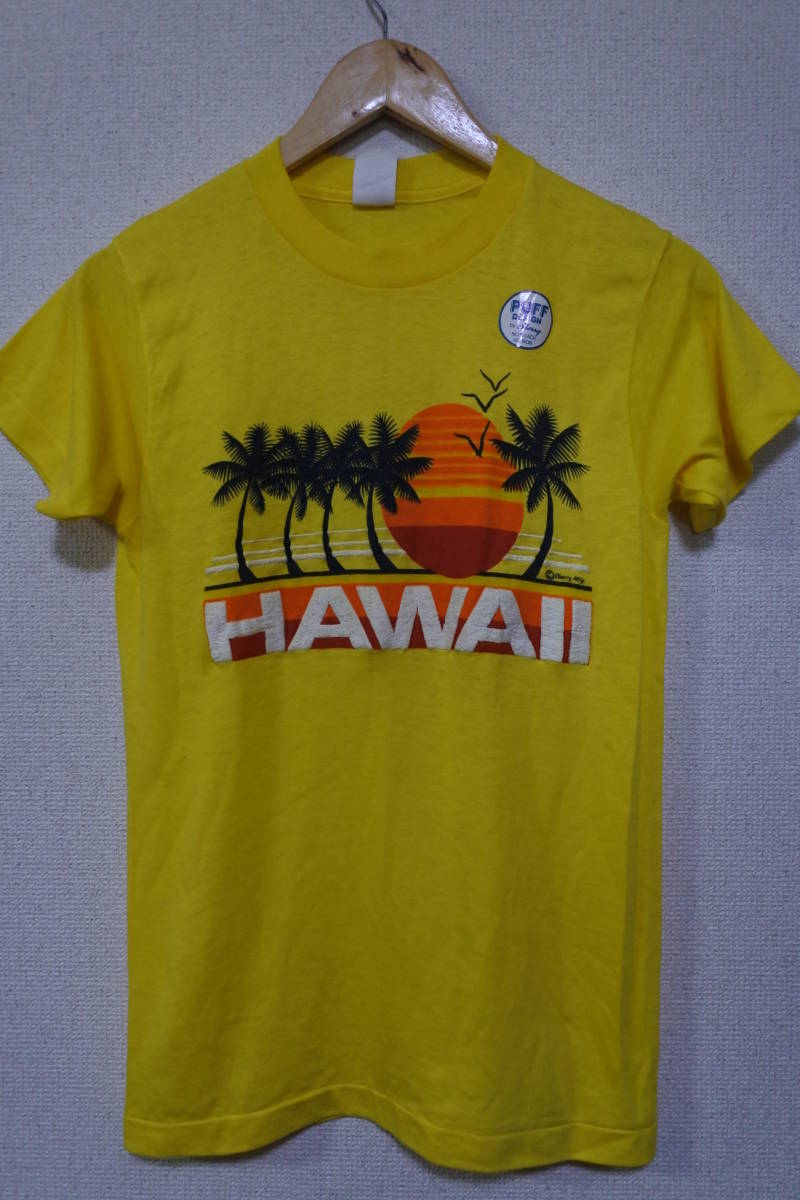 80's PUFF DESIGN by Sherry HAWAII Vintage Tee size S USA製 ハワイ Tシャツ チビ T ...
