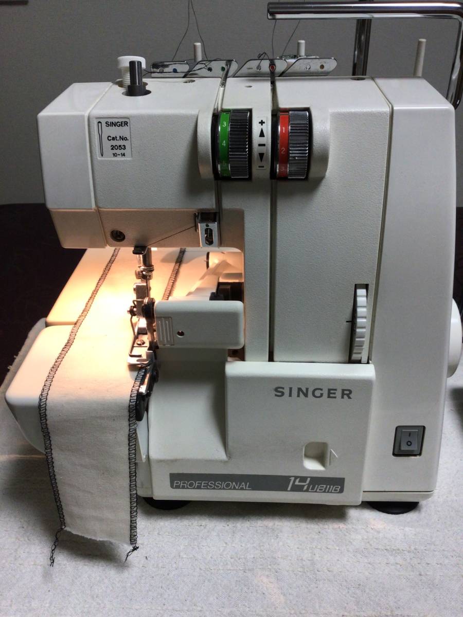 SINGER ロックミシン 14U811B 1本針2本糸 PROFESSIONAL フットコントローラー付き 品(その他)｜売買された ...