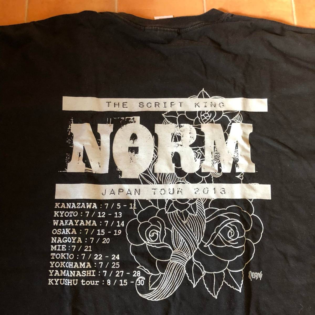 NORM TATTOO TOUR JAPAN 2013 サイズ：M ギルダンボディ ブラック 半袖Tシャツ/WILL RISE TATTOO ...