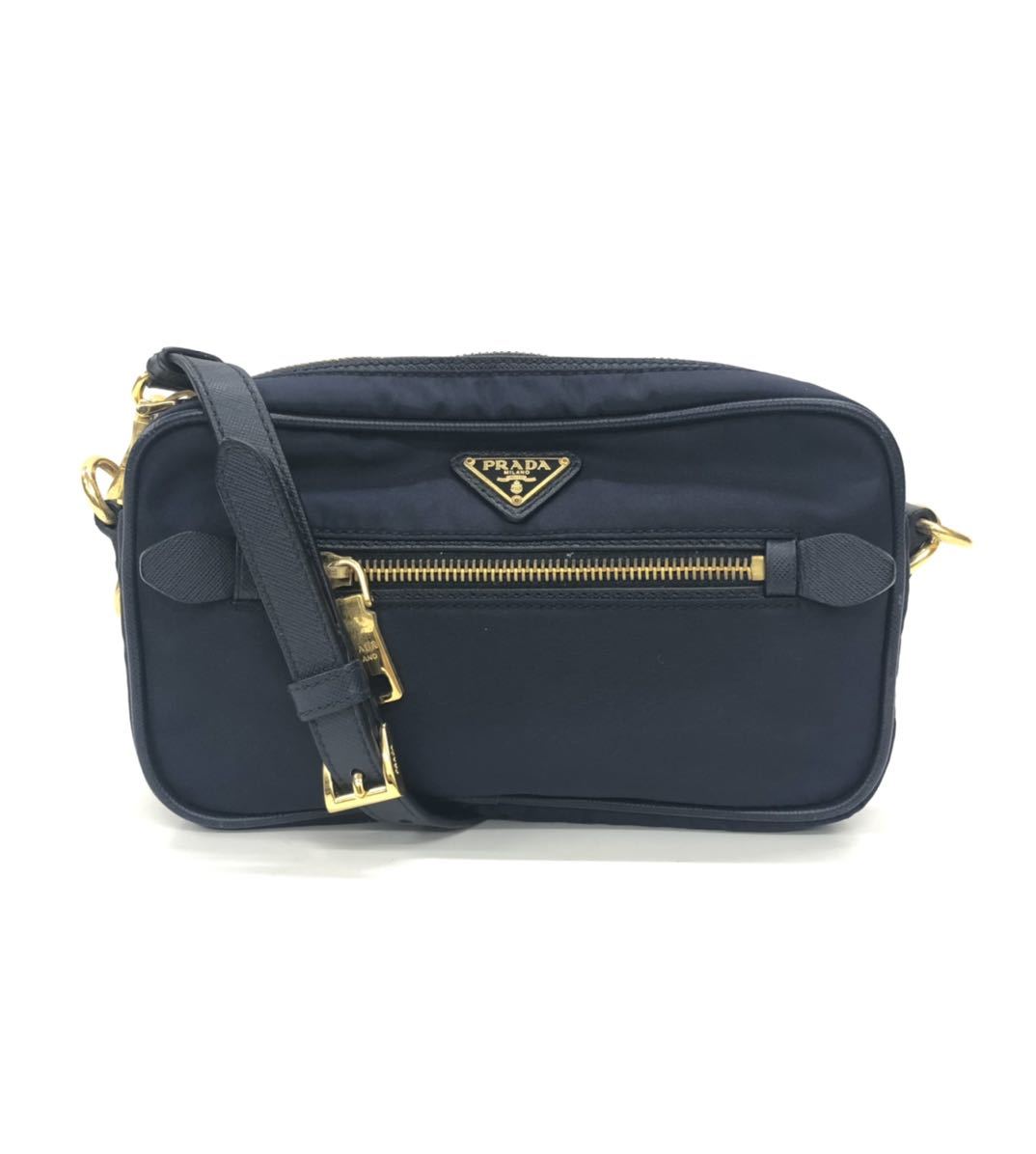 PRADA プラダ ナイロン サフィアーノレザー 2wayバッグ FC1841 三角ロゴ ネイビー BT0773 ゴールド金具 ショルダー ポーチ(プラダ一般)｜売買されたオークション情報 ...