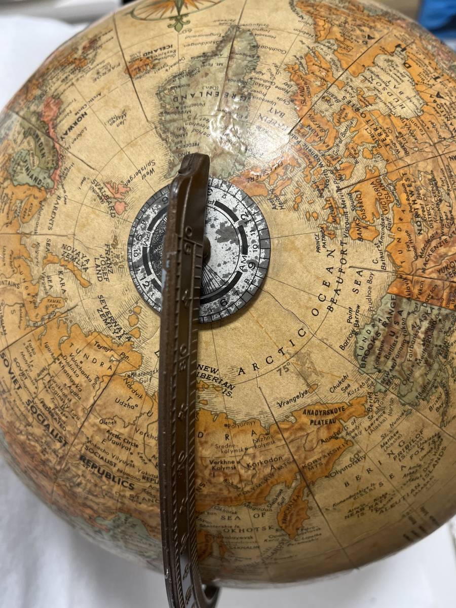 #2580 アンティーク地球儀 リプルーグル REPLOGLE 12 INCH DIAMETER GLOBE ソビエト連邦 ヴィンテージグローブ(地球儀)｜売買されたオークション情報 ...