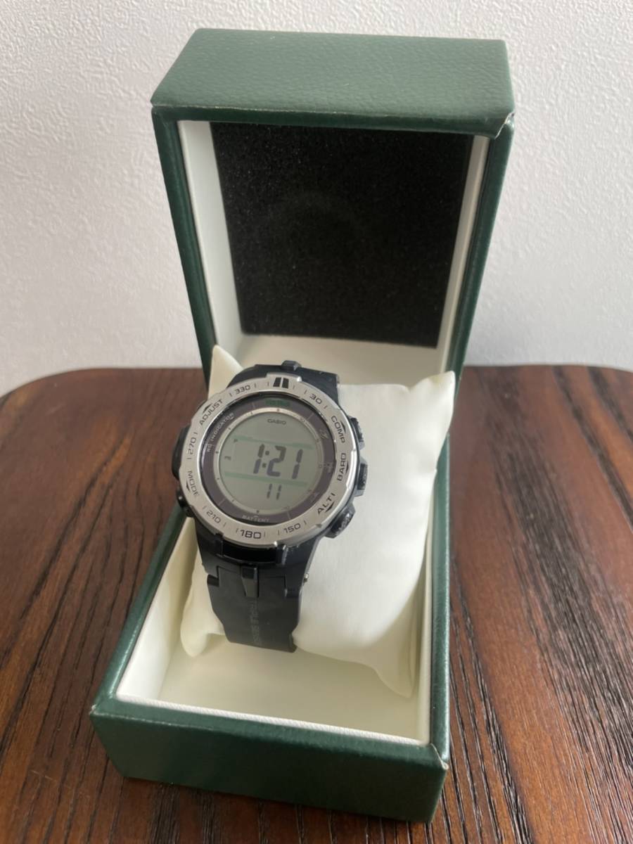 極 CASIO カシオ PRO TREK プロトレック 3444 PRW-3100 トリプルセンサー 電波ソーラー 腕時計(PRO TREK ...