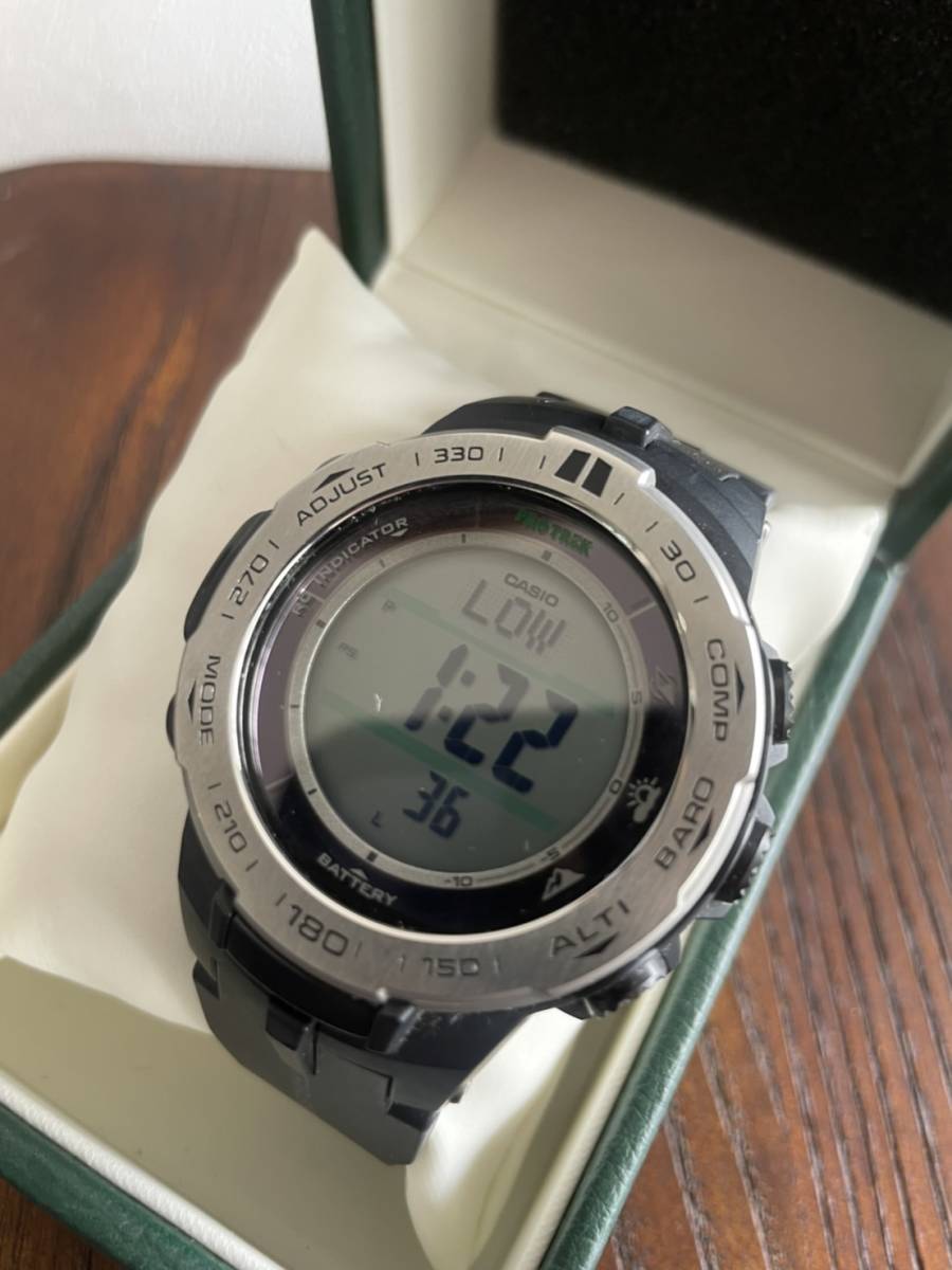 極 CASIO カシオ PRO TREK プロトレック 3444 PRW-3100 トリプルセンサー 電波ソーラー 腕時計(PRO TREK ...