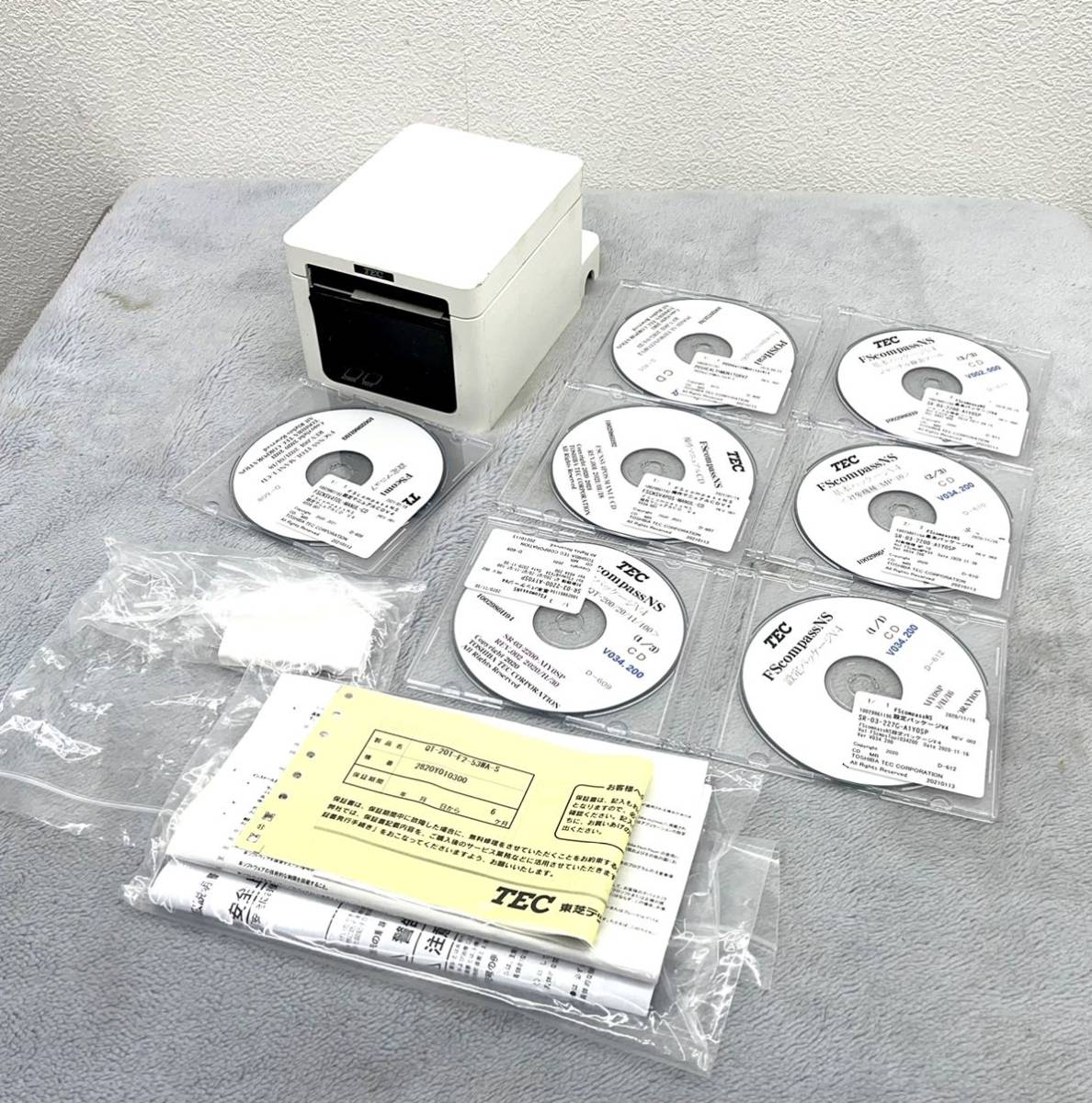 東芝テック TEC レジスター 一式 QT-20T-F2-53WA-S KCP300 KCPKB-300-R TR-QT2-UC02W-R ...