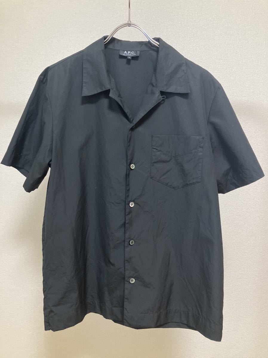 Ron herman × APC オープンカラー半袖シャツ ブラックM ロンハーマン別注アーペーセー tシャツ デニム jilsander ...