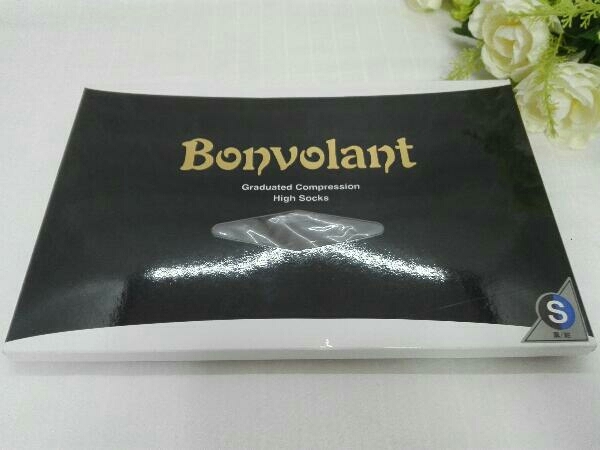 品/箱付き Bonvolant Graduated Compression High Socks 黒/紺 Sサイズ ボンボラン ハイソックス ...