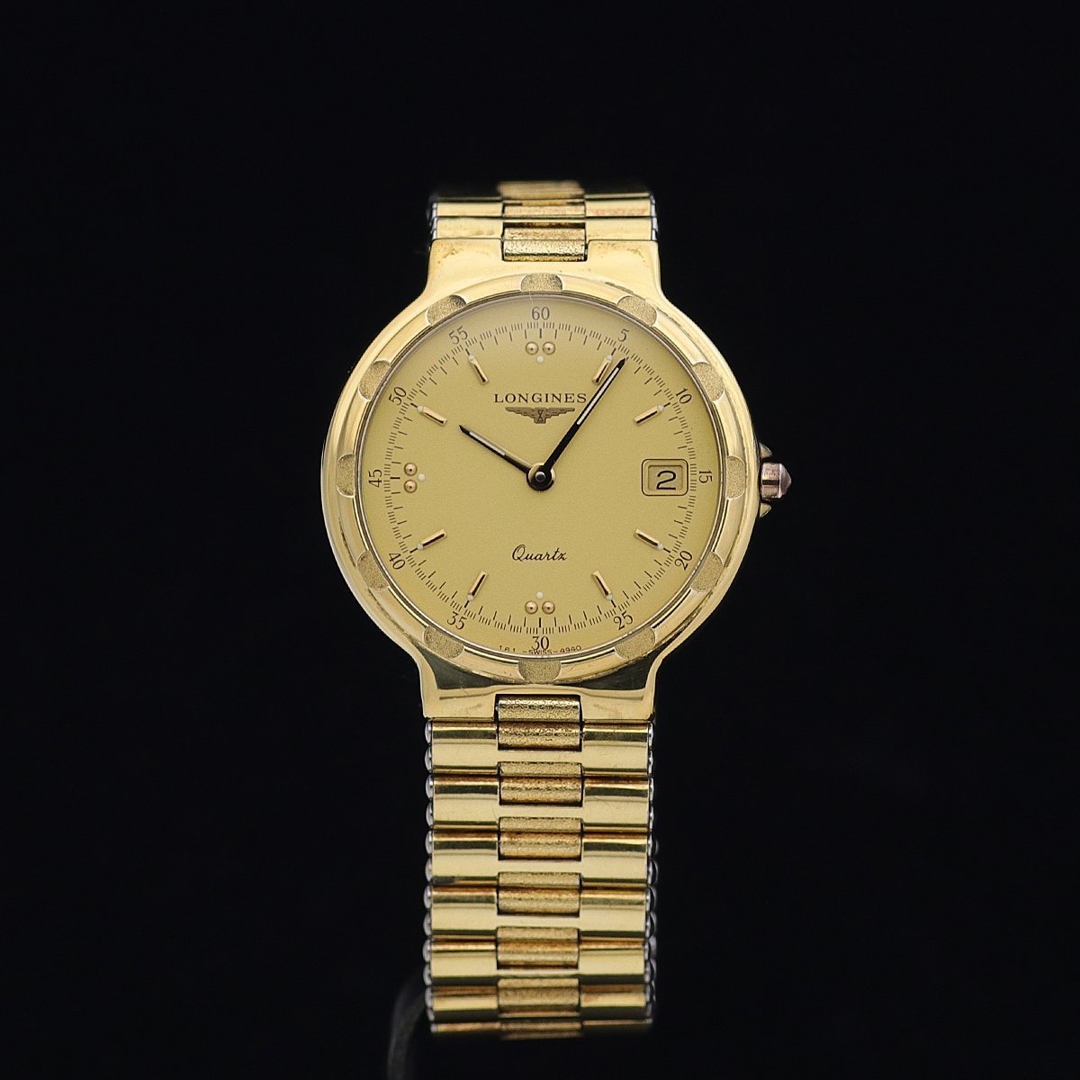 1円 薄型 LONGINES ロンジン コンクエスト GP SS メンズ クォーツ ゴールド文字盤(グランドクラシック)｜売買されたオークション情報、yahooの商品情報をアーカイブ公開 ...