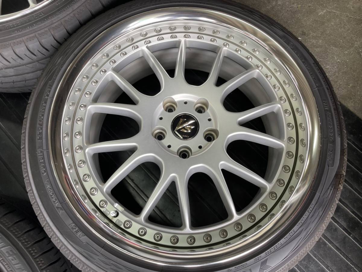 リム深 2020年製 WORK VS-TX YOKOHAMA ブルーアースGT AE51 225/40R19 クラウン マークX アルファード ...