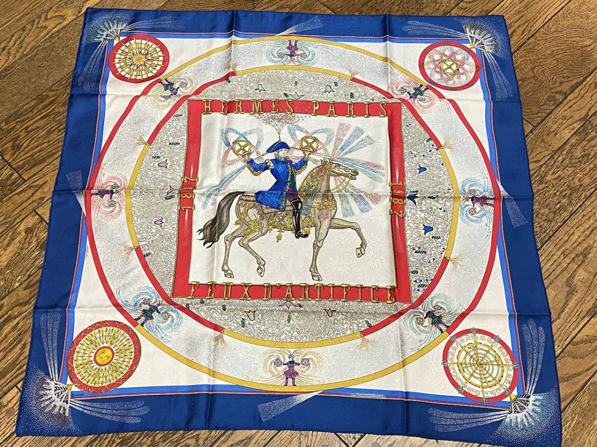 A2016 1円 エルメス HERMES カレ90 シルク100％ スカーフ 騎士 馬柄 フランス製 FEUX D’ARTIFICE(スカーフ)｜売買されたオークション情報、yahooの商品 ...