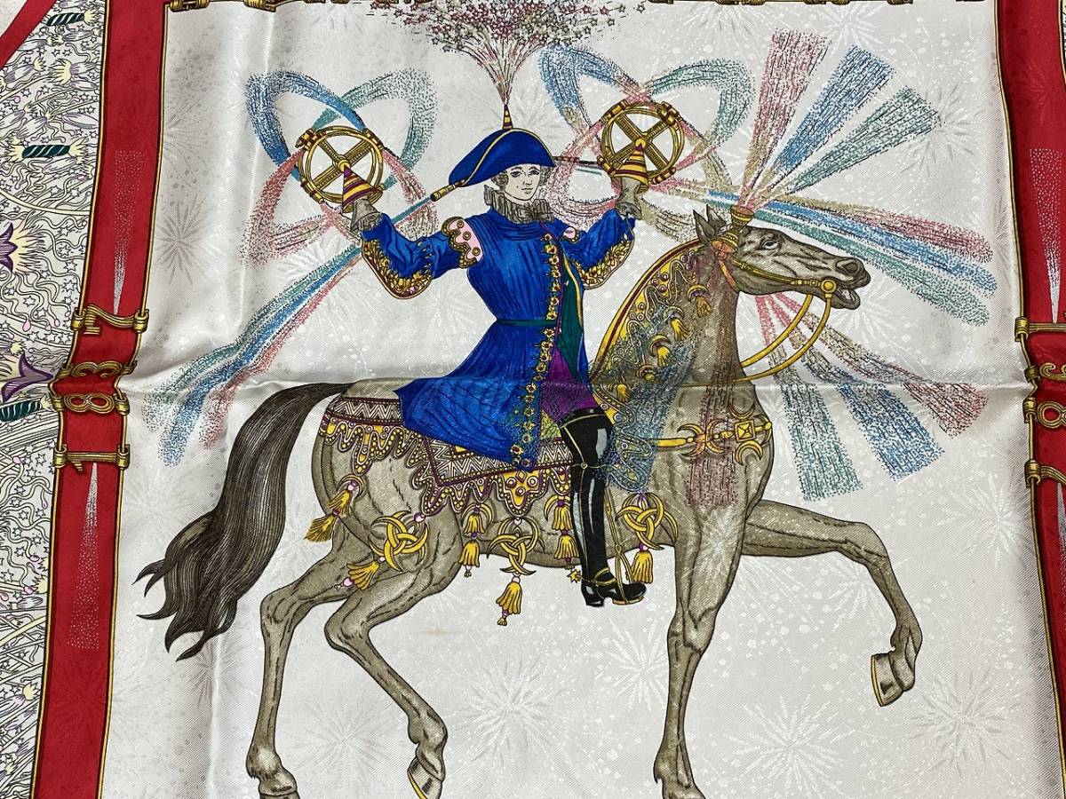 A2016 1円 エルメス HERMES カレ90 シルク100％ スカーフ 騎士 馬柄 フランス製 FEUX D’ARTIFICE(スカーフ)｜売買されたオークション情報、yahooの商品 ...