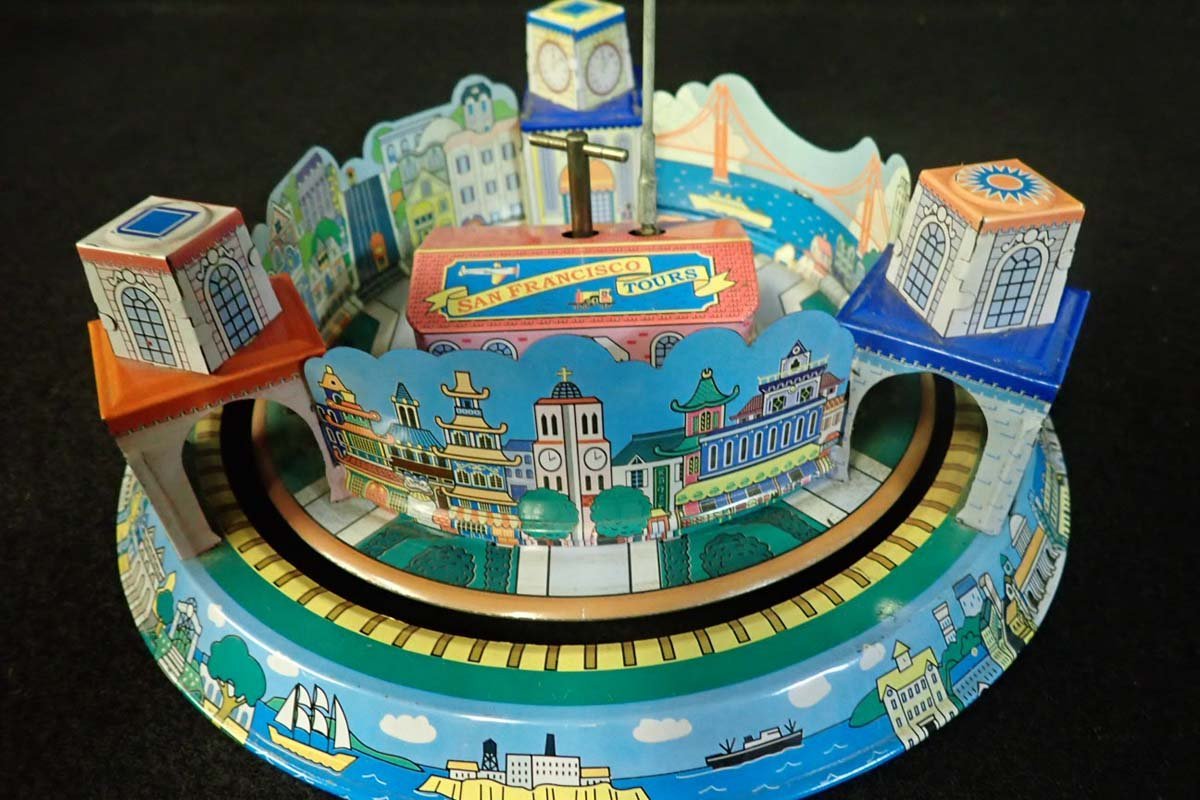 K-244 昭和レトロ ブリキのおもちゃ 音楽と共に電車が走り プロペラ機が回ります 箱無し(その他)｜売買されたオークション情報、yahooの商品情報をアーカイブ公開 - オークファン ...