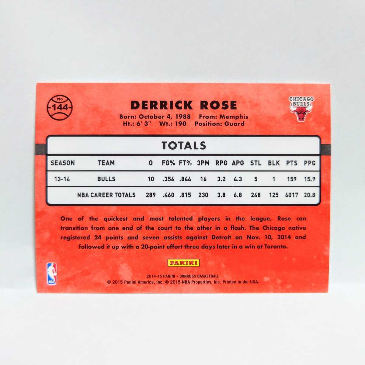 Derrick Rose 3枚セット 2012-13 ELITE SERIES ELITE GLASS / 2013-14 ...