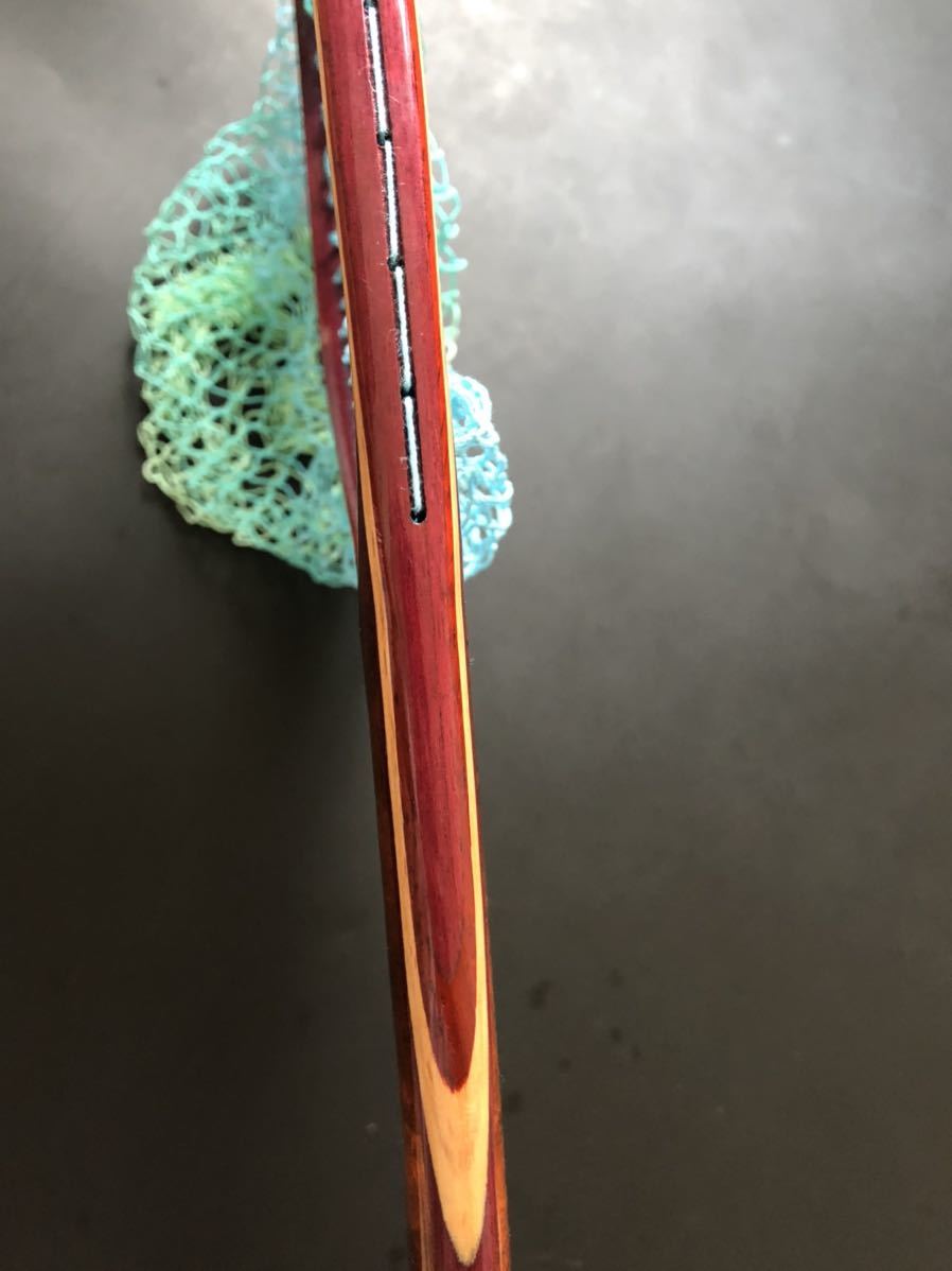 GH06 極 手作り コンクルージョン 花梨瘤 紅白瘤 ランディングネット サクラマス lure マス 渓流 編み網 超軽量115g ...