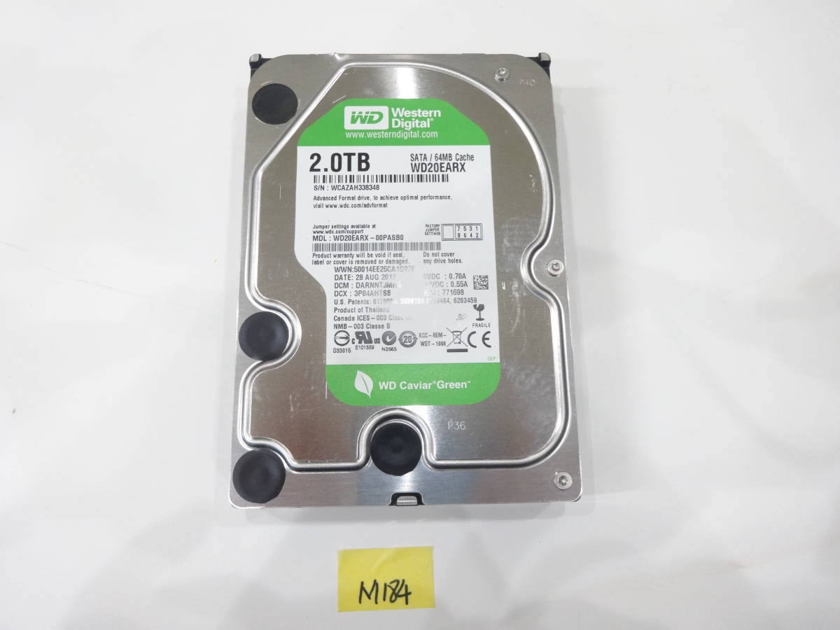 WD 2TB HDD 3.5インチ WD20EARX 使用8568時間 M184(2TB～)｜売買されたオークション情報、yahooの商品情報 ...