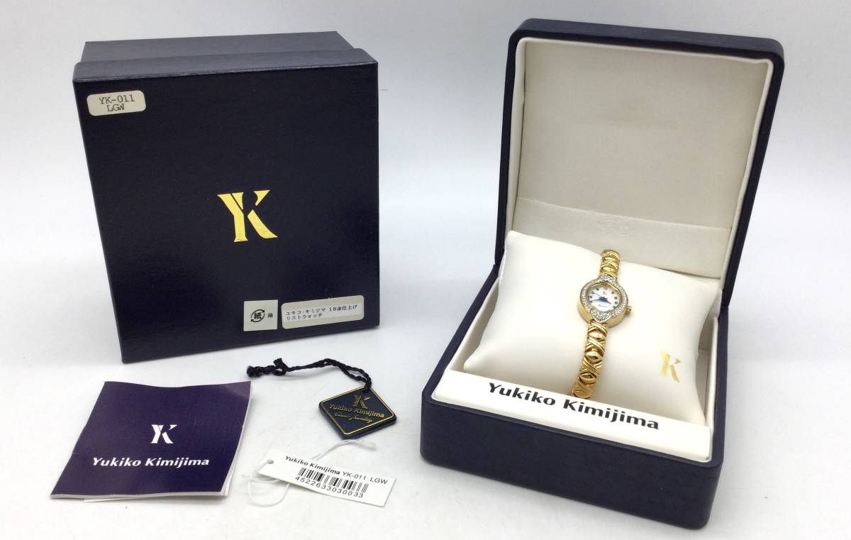不動品 Yukiko Kimijima 腕時計 YK-011LGW ユキコキミジマ レディース 腕時計 3針式 天然ダイヤ ゴールド クオーツ QZ RF(その他)｜売買されたオークション情報 ...