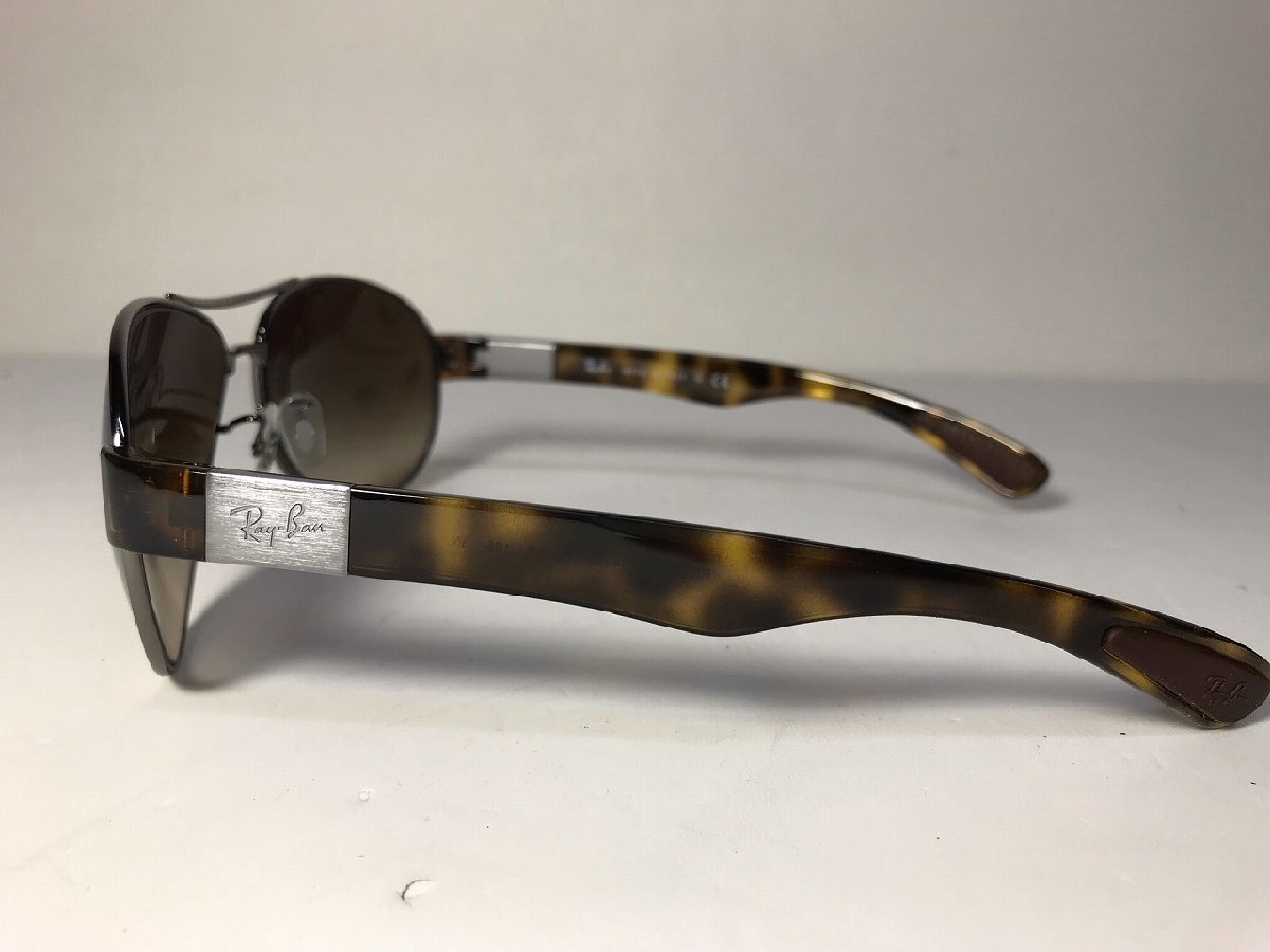 キングラム 01 Ray-Ban レイバン サングラス RB3509 004/13 ケース付き/ ティアドロップ ブラウン×シルバー べっ甲 ...