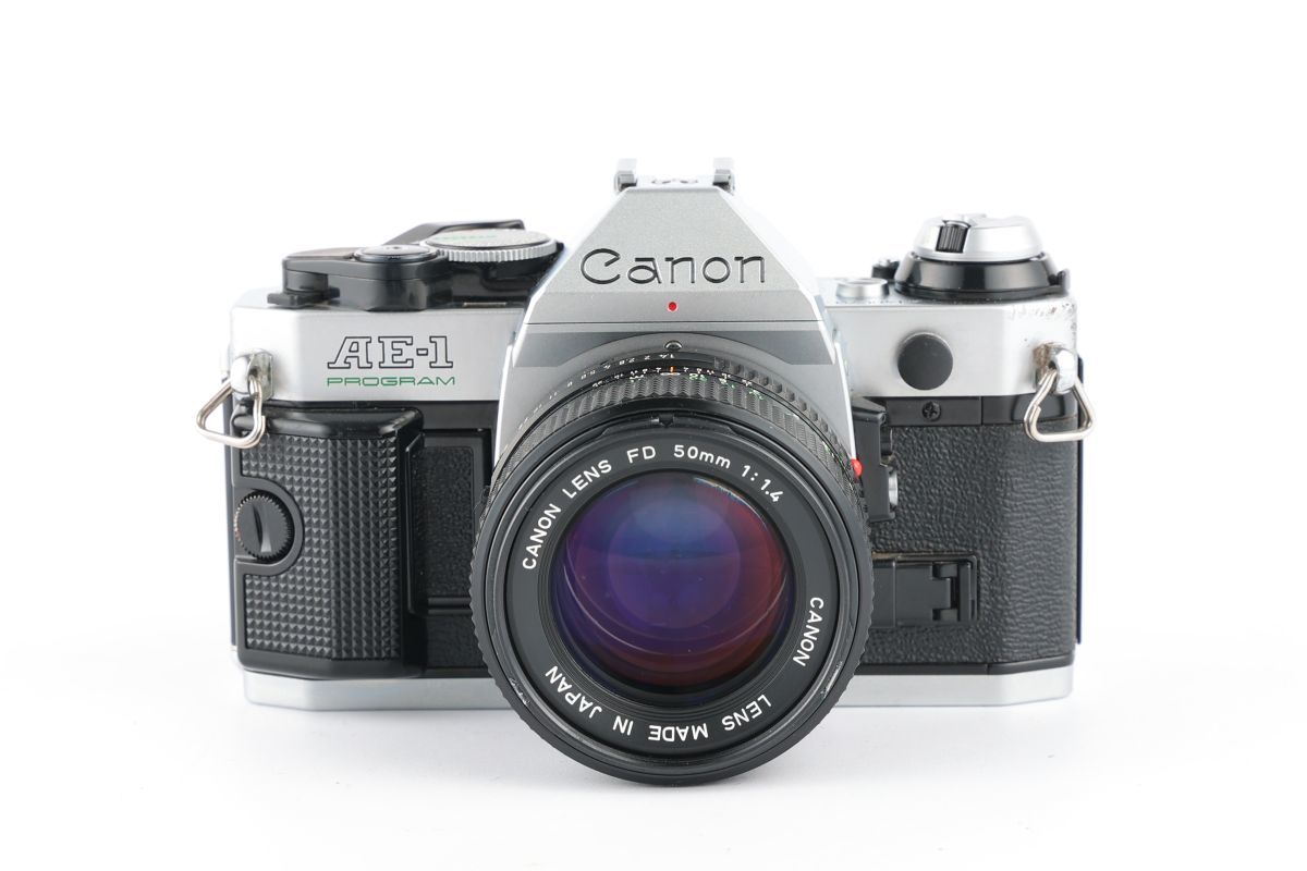 02795cmrk Canon AE-1P PROGRAM + New FD 50mm F1.4 MF一眼レフ フイルムカメラ 標準レンズ ...