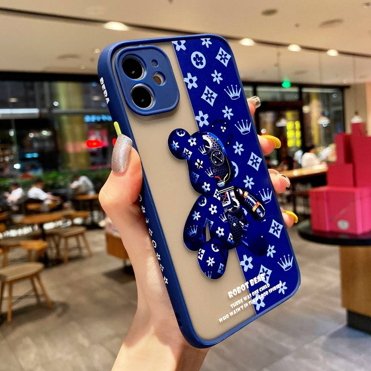 iPhone12ケース カバー 韓国 キャラクター かわいい ストラップ付き iPhone12 13 14 Pro max mini Plus ケース カバー(iPhone 12/12 Pro ...