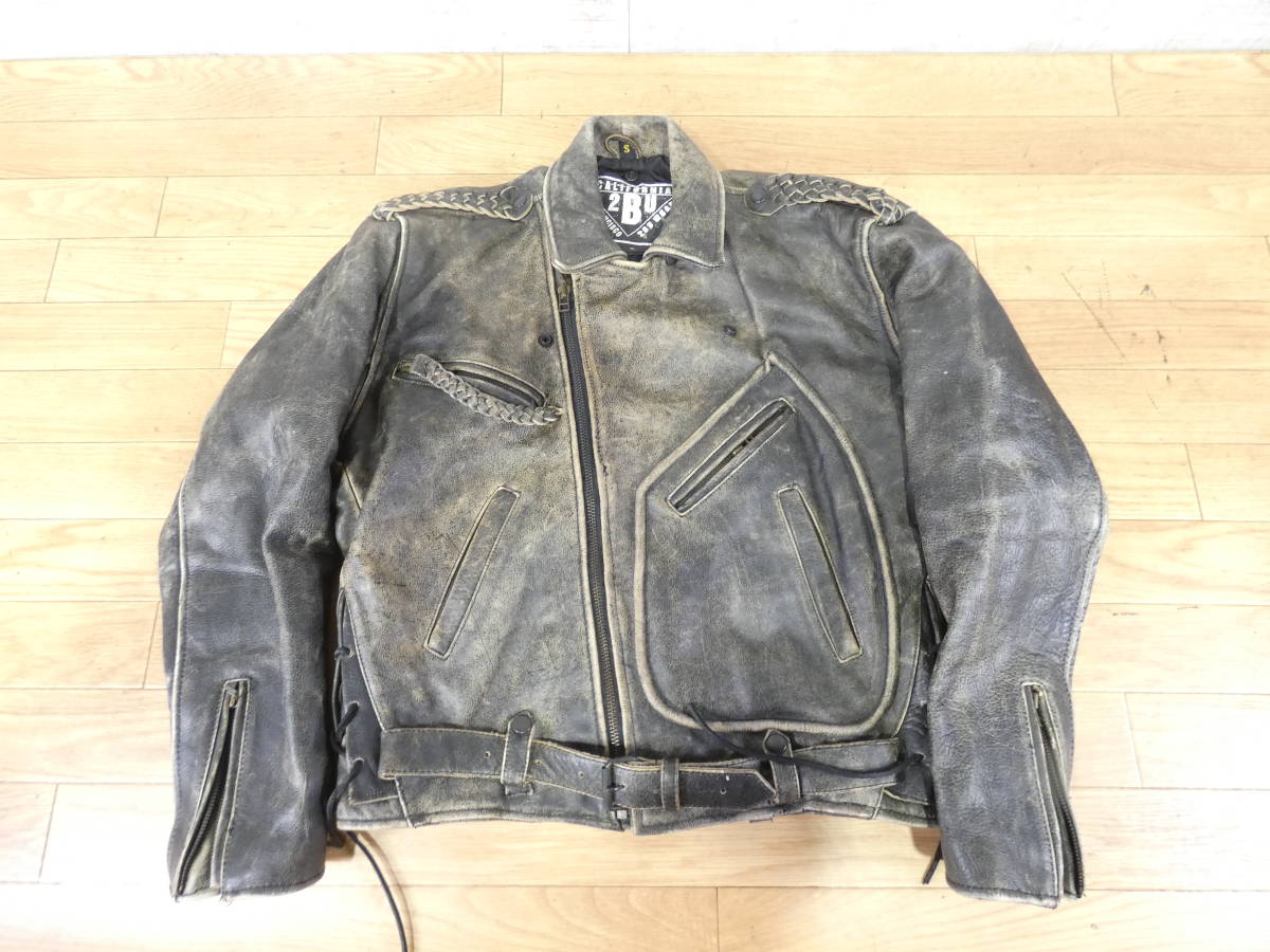 2BU WEAR レザーダブルライダースジャケット Size:S パキスタン製/編み上げ/バイカー＠着(Sサイズ)｜売買されたオークション情報 ...