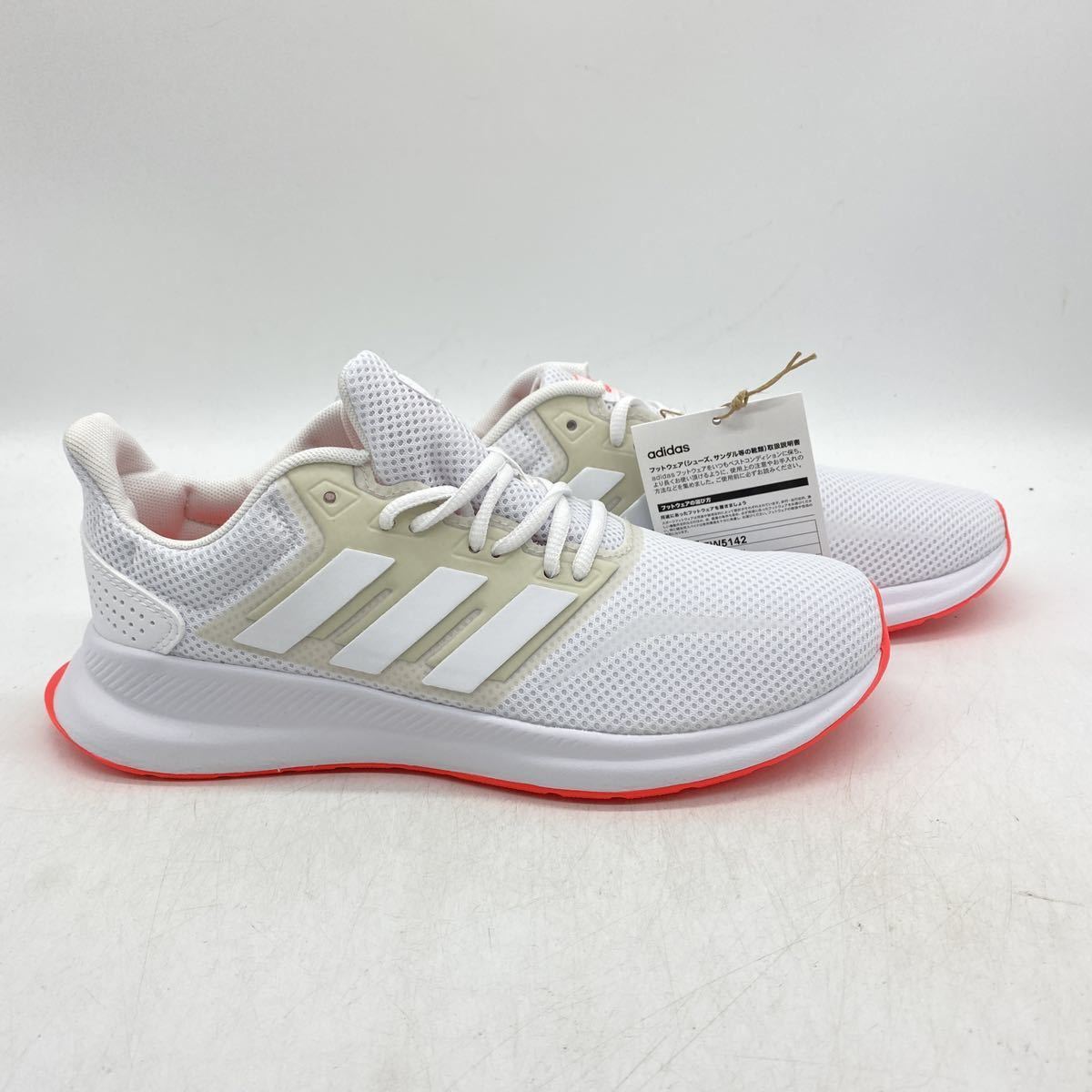 25cm adidas FALCONRUN WHITE アディダス ファルコンラン ホワイト ウィメンズ スニーカー FW5142 3458 ...