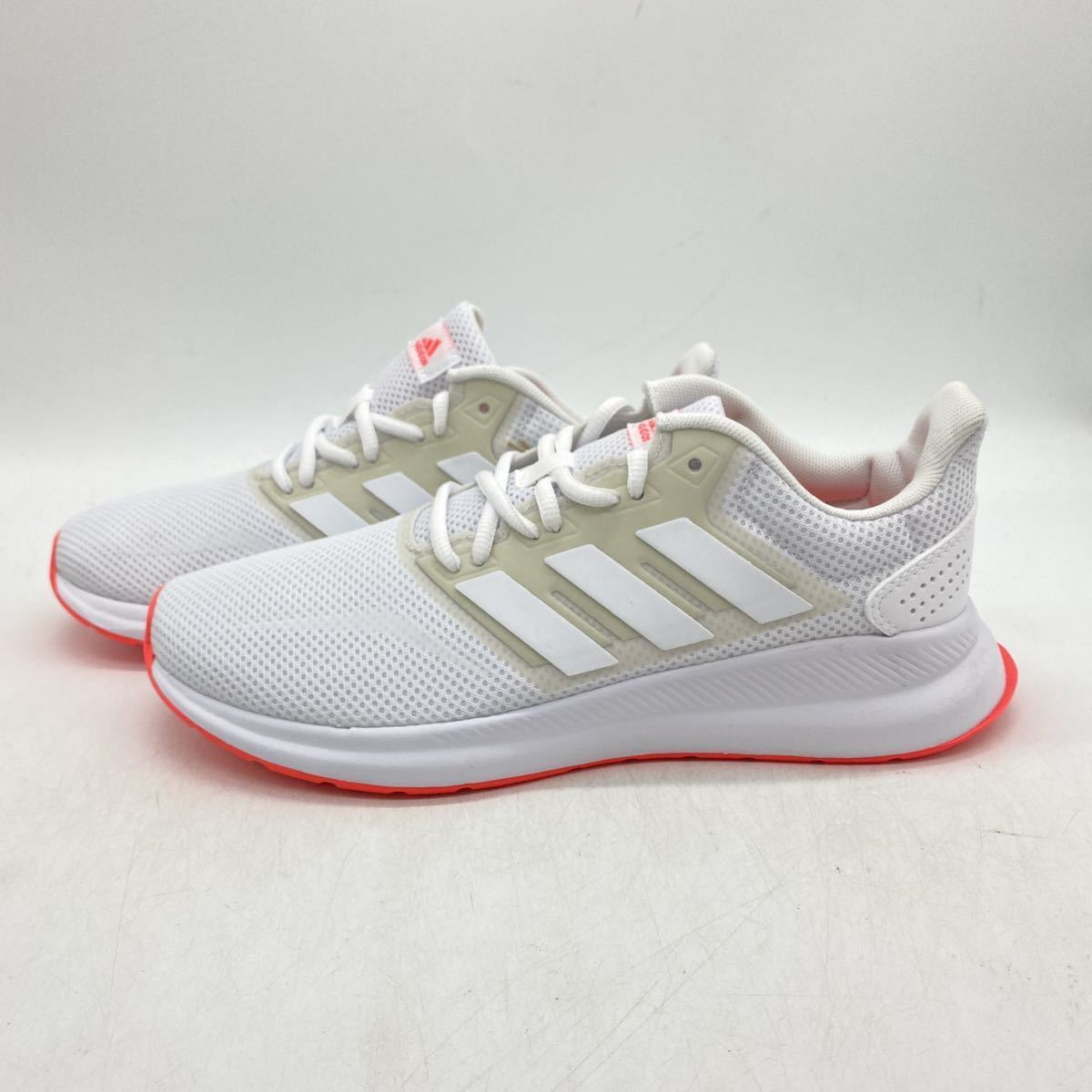 25cm adidas FALCONRUN WHITE アディダス ファルコンラン ホワイト ウィメンズ スニーカー FW5142 3458 ...