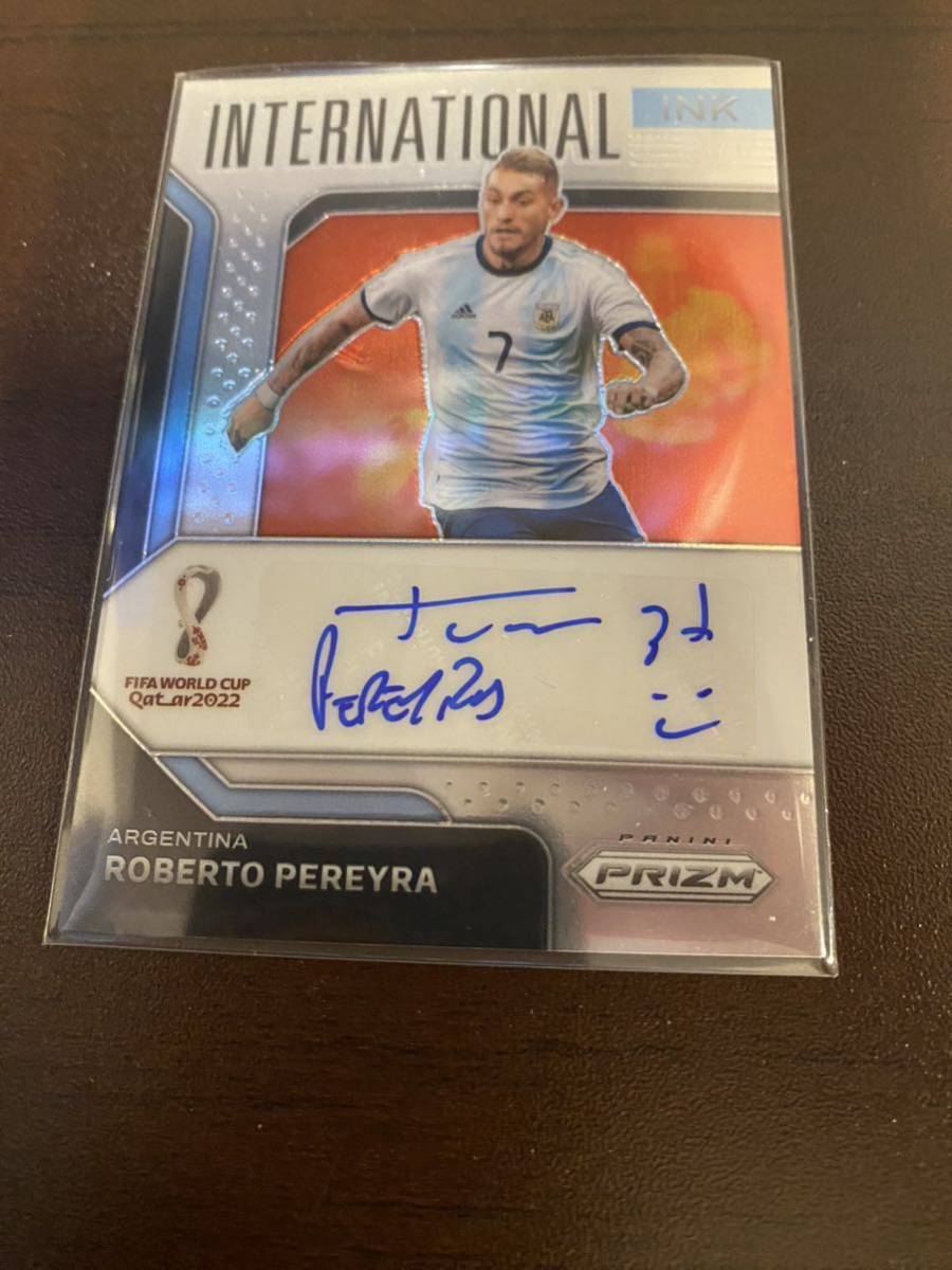 2022 Panini Prizm Soccer FIFA World Cup International Ink Auto 直筆サインカード ...