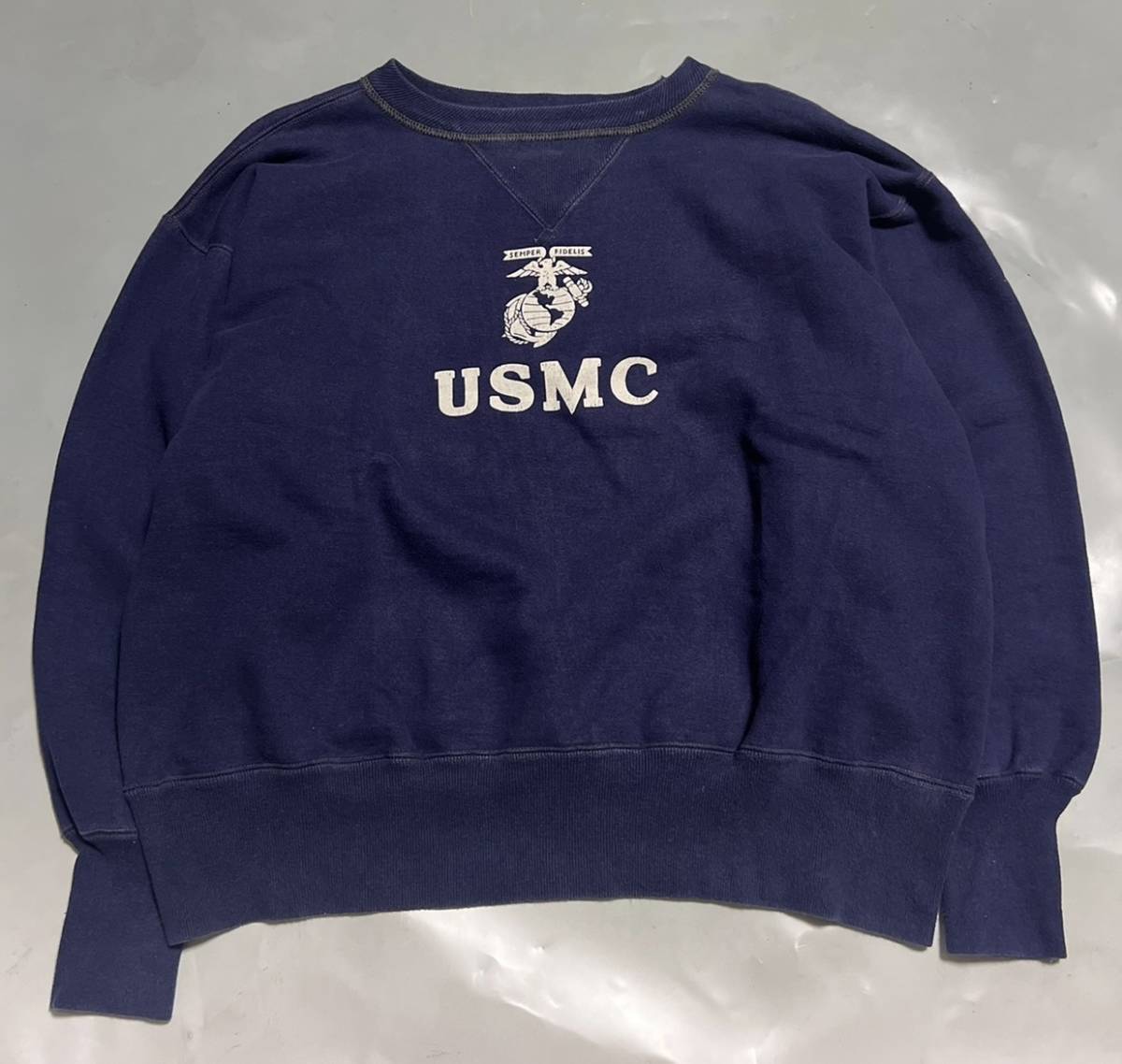 THE REAL McCOY'S McCOY SPORTS WEAR リアルマッコイズ USMC ミリタリー 両V クルーネック スウェット ...