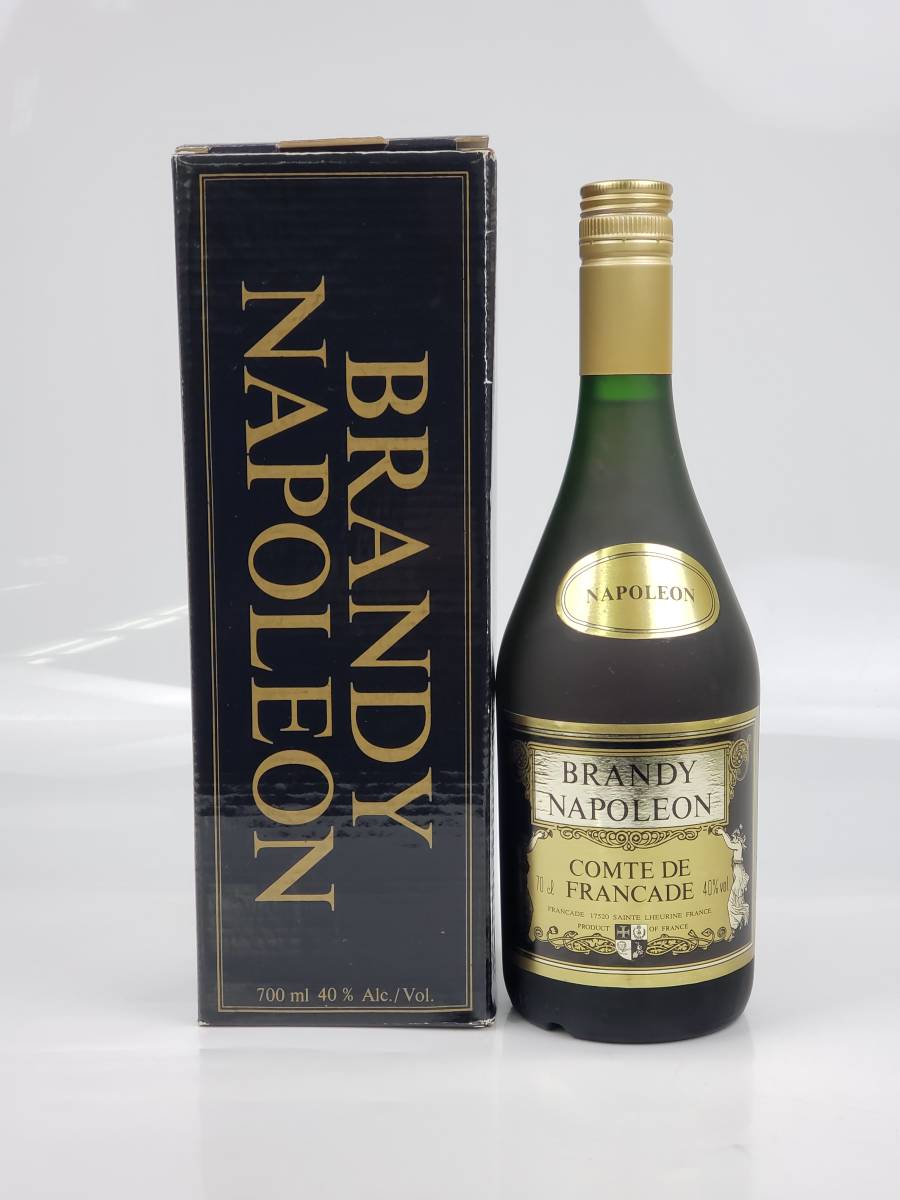 1円スタート 未開栓 COMTE DE FRANCADE BRANDY NAPOLEON ナポレオン ブランデー 40% 700ml 箱付き ...