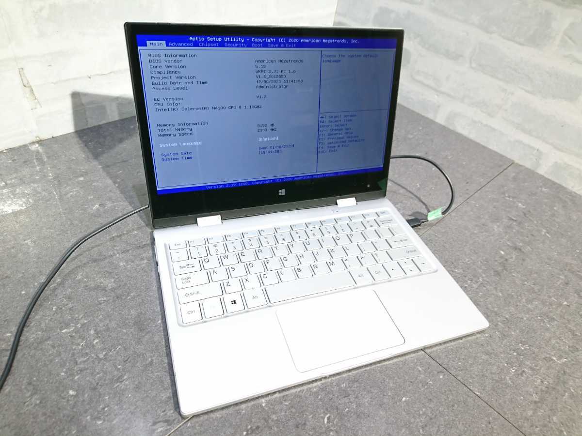 現状品 管L69 BMAX Y11 CPU celeron N4100 Bios起動OK SSD無し メモリー8GB バッテリー有り(その他 ...