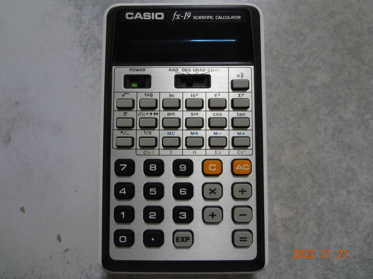 レトロ電卓 カシオ CASIO fx-19 関数電卓 計算機(カシオ)｜売買されたオークション情報、yahooの商品情報をアーカイブ公開 ...