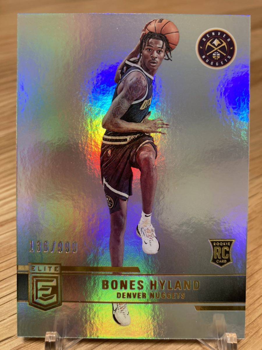 Bones Hyland 2021-22 Panini Donruss Elite Base Holo/999 RC NBA ...
