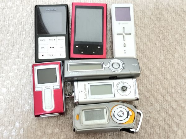 動作未確認 ジャンク オーディオプレーヤー 7台まとめ出品 SHARP / iriver / GREEN HOUSE MP-E300 ...