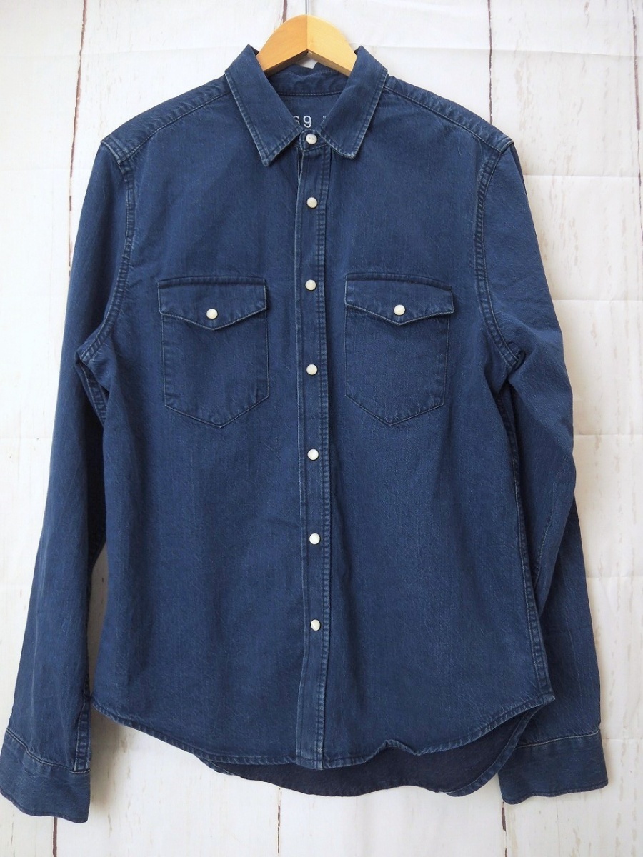 Gap 1969 ギャップ1969 長袖デニムシャツ ネイビー M 180/96A 綿100% MADE IN INDIA(長袖シャツ)｜売買されたオークション情報、yahooの商品情報を ...