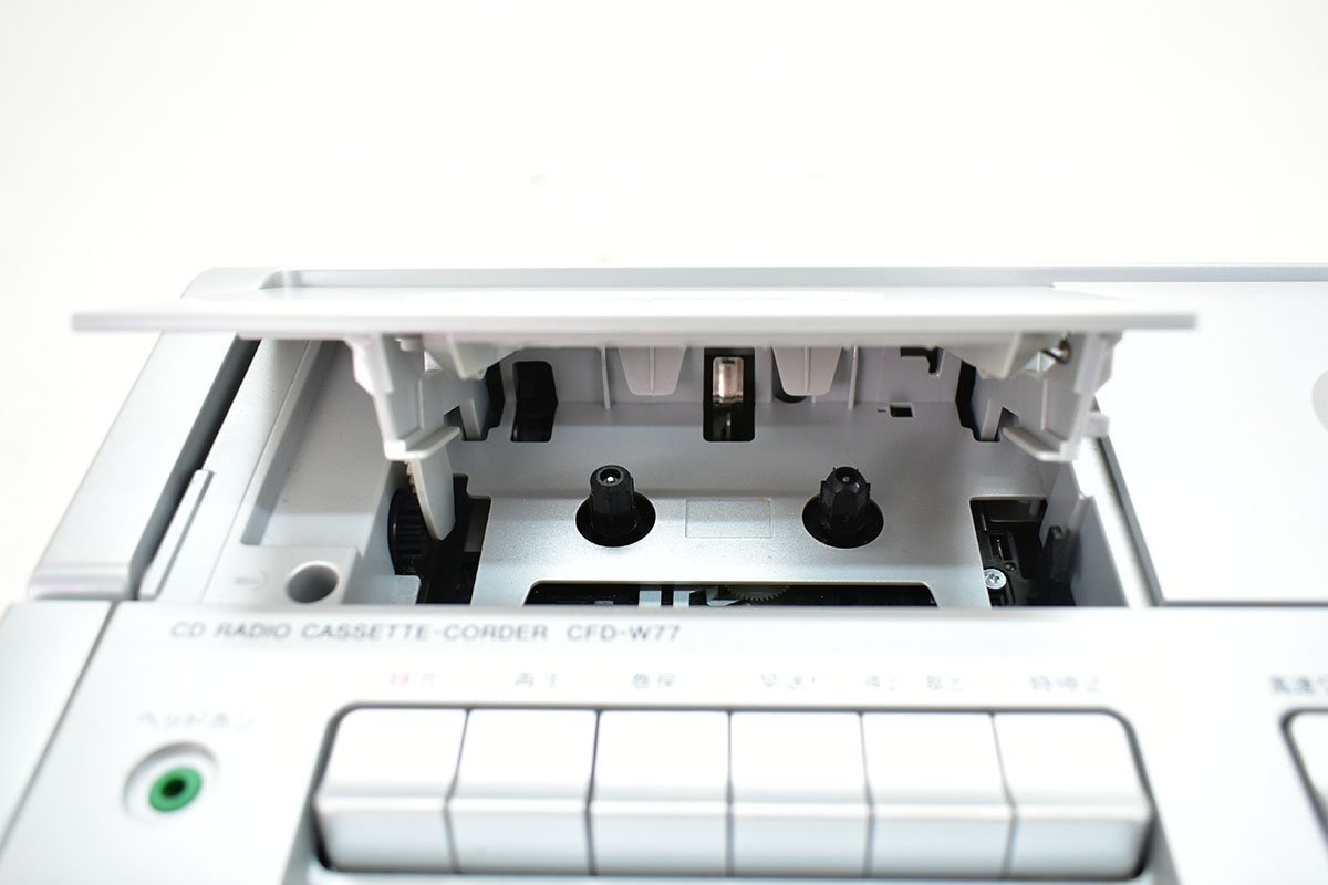 SONY CFD-W77 CDラジカセ ケーブル付き み 再生OK ソニー CD RADIO CASSETTE RECORDER M(ラジカセ ...