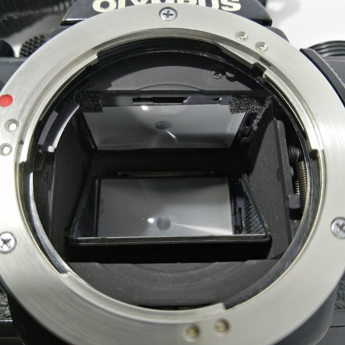 A773 良品/レンズ2本 OLYMPUS オリンパス OM-1MD モータードライブ接点あり / F.ZUIKO AUTO-S 50mm F1.8 / G.ZUIKO AUTO-W 28mm ...