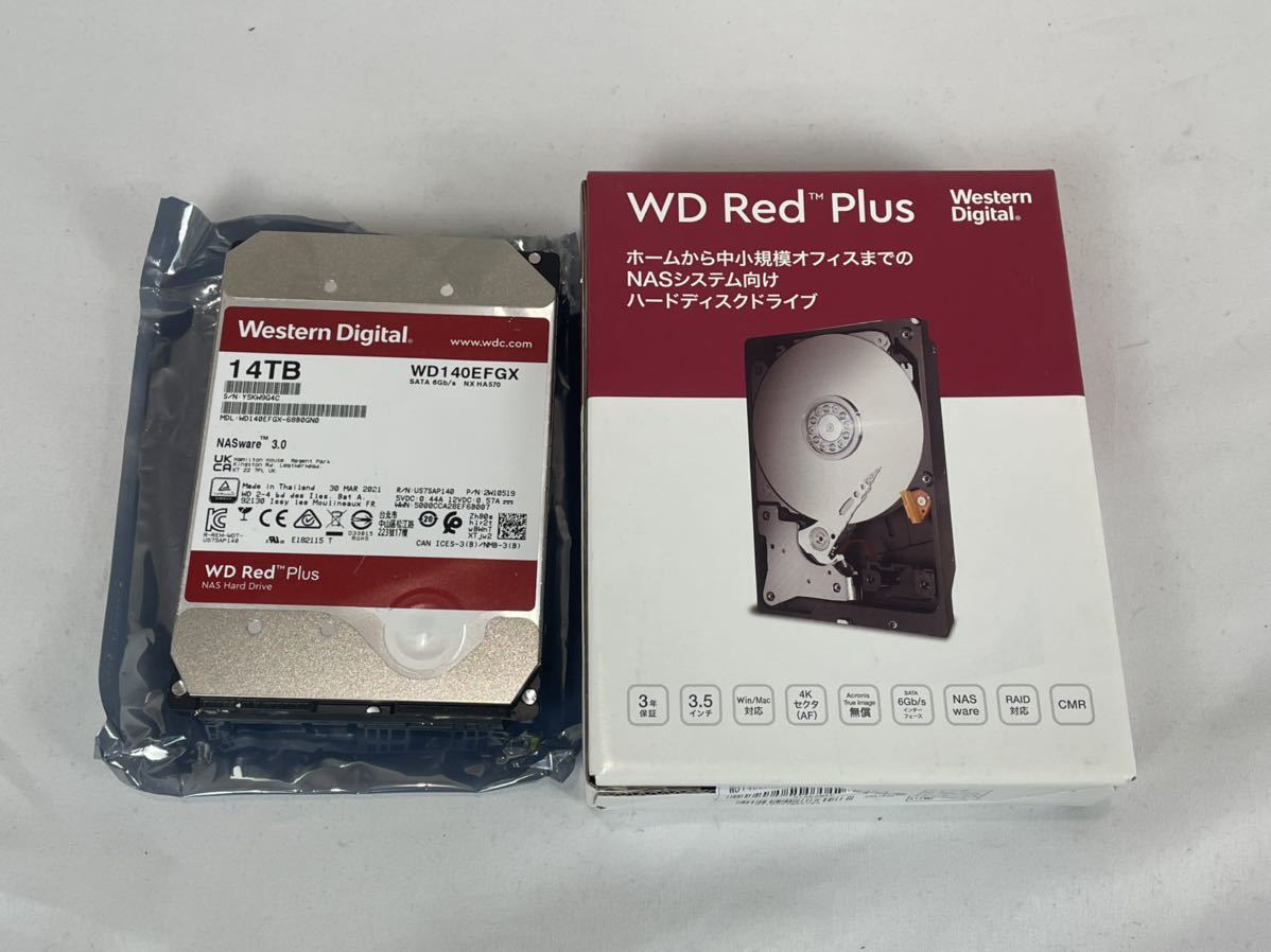 Western Digital WD Red Plus WD140EFGX 14TB 3.5インチ HDD 7200rpm 使用時間213時間 ...