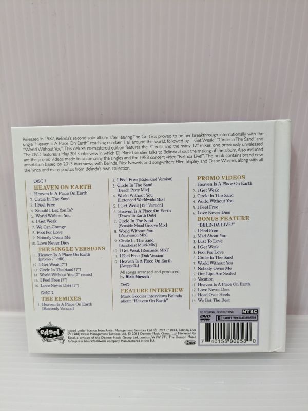 HC856-230316-012 ベリンダ カーライル Belinda Carlisle Heaven On Earth 2CD+DVD ...