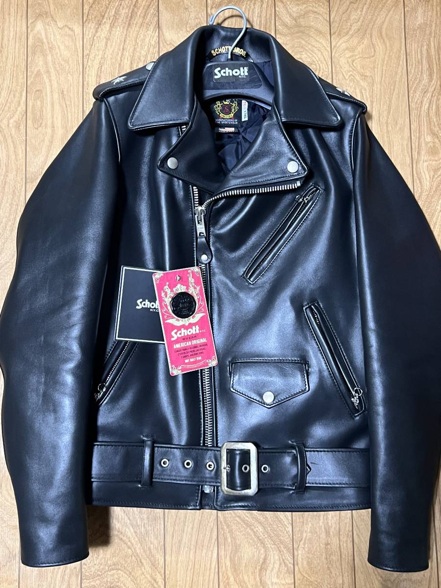 定額 品 Schott ショット 613UST ONE STAR ワンスター ダブルライダースジャケット(ライダースジャケット)｜売買されたオークション情報、yahooの商品情報をアーカイブ ...
